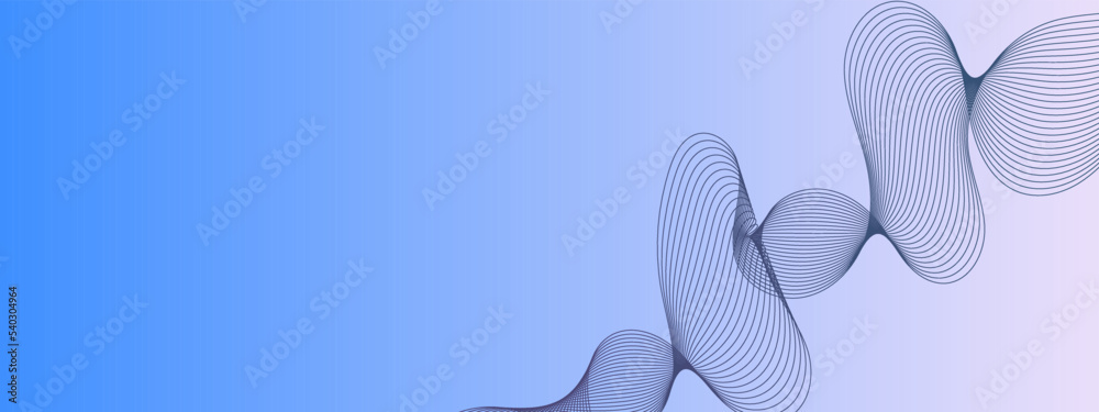 Abstract modern blue wavy stylized blend lines on blue background ...