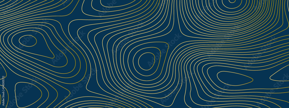 The stylized multicolored abstract topographic map with lines and ...