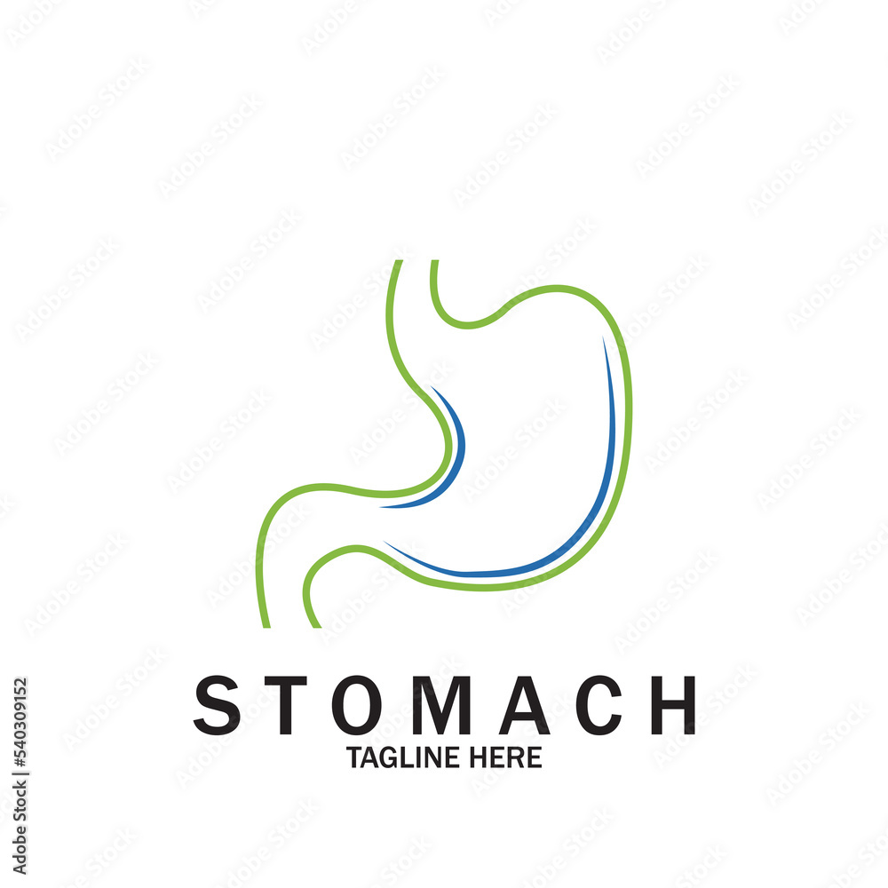 Stomach Logo vector illustration design creative Gastroenterology ...