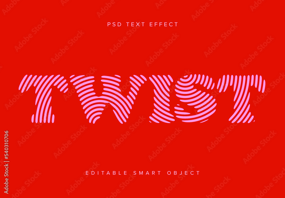 Swirly Line Texture Text Effect Mockup Stock Template | Adobe Stock