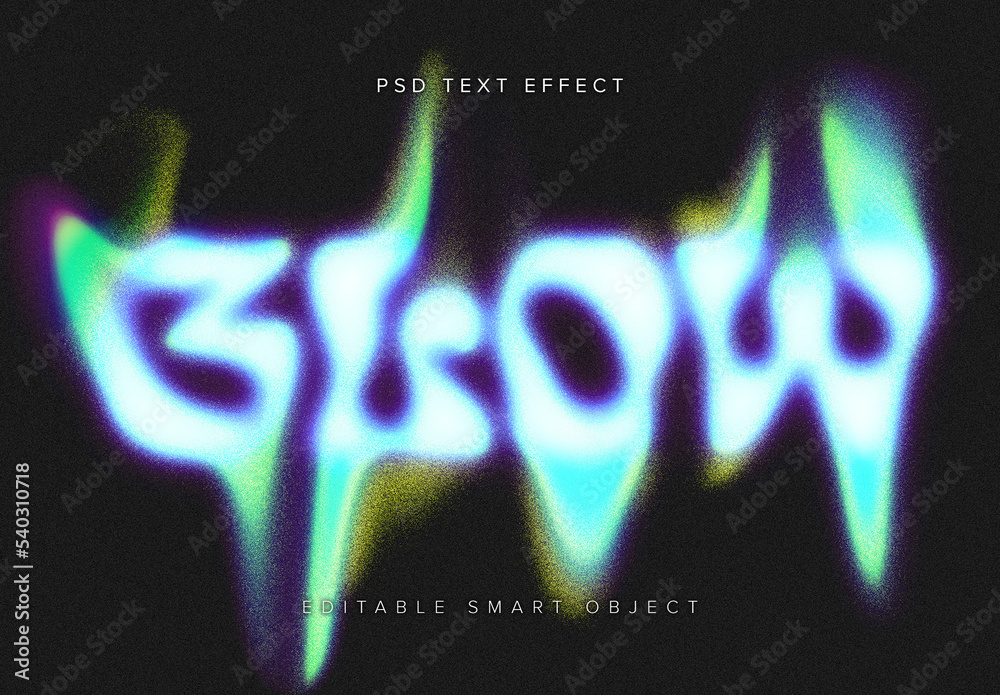 Dissolving Liquid Text Effect Mockup Stock Template | Adobe Stock