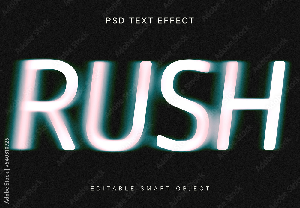 Motion Blur Rushing Text Effect Mockup Stock Template | Adobe Stock