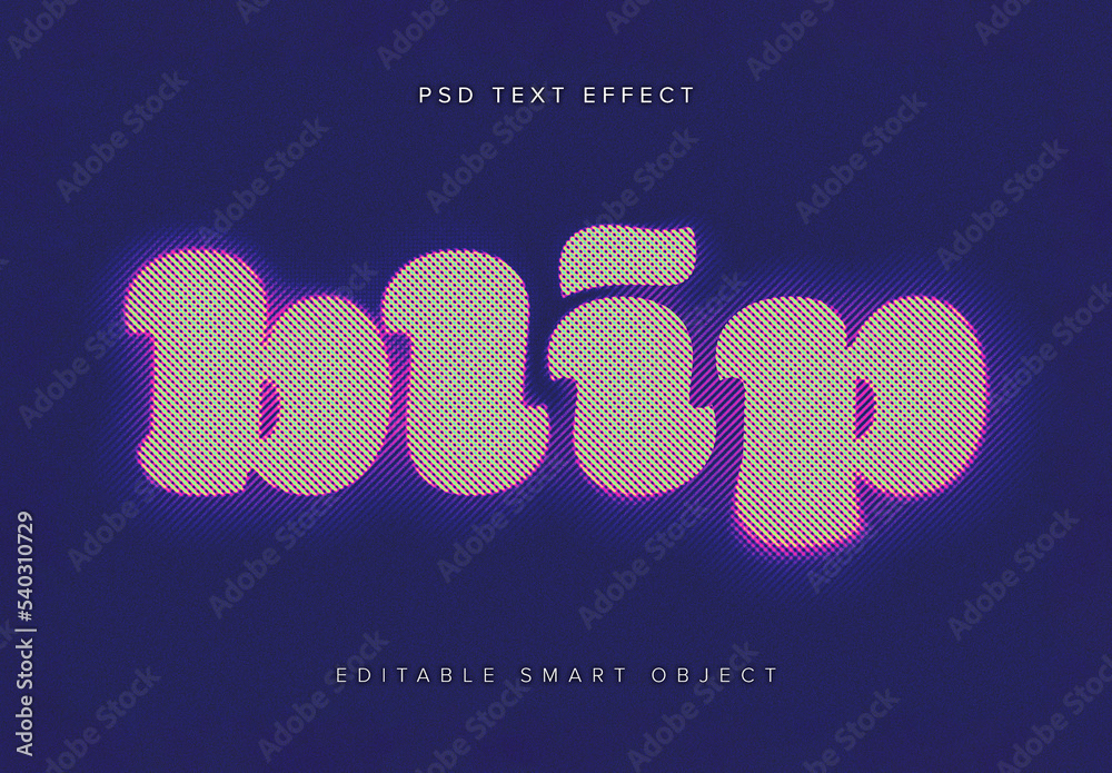 Bright Glitchy Text Effect Mockup Stock Template | Adobe Stock