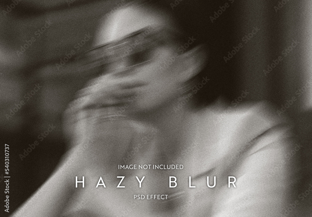 Retro Grain Motion Blur Photo Effect Mockup Stock Template | Adobe Stock