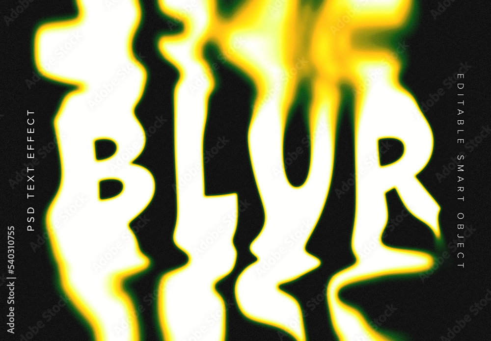 Blurry Colour Leak Text Effect Mockup Stock Template | Adobe Stock