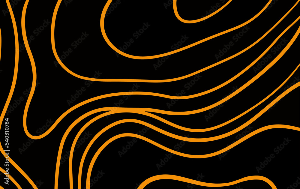 Abstract Golden contour design style. Luxury art deco minimalist ...