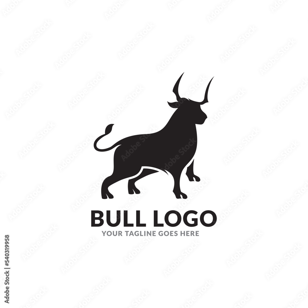 bulls logo design, bulls logo, icon, bull, cow Stock Vector | Adobe Stock