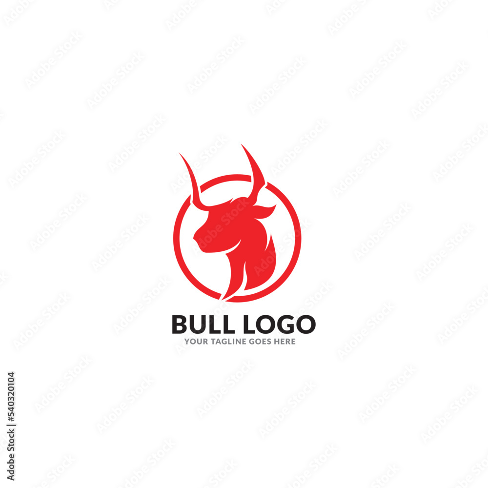 bulls logo design, bulls logo, icon, bull, cow Stock Vector | Adobe Stock