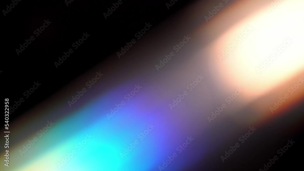 Circular motion of an illuminated spectral multicolor line on a black ...