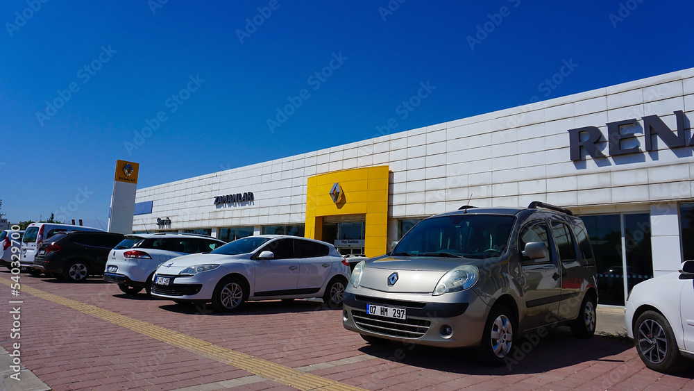 Antalya, Turkey - September 17, 2022: Showroom of Renault. Showroom and ...