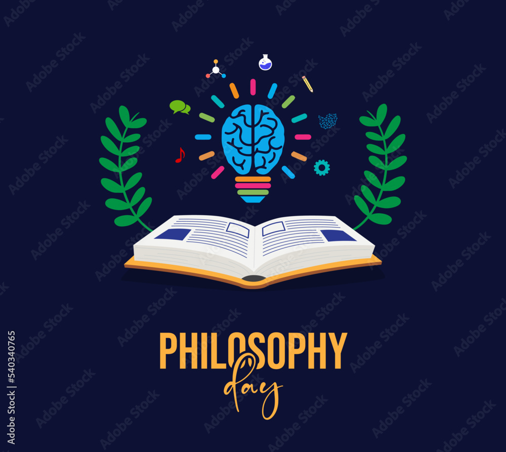 World philosophy day theme template. Vector illustration. Suitable for ...