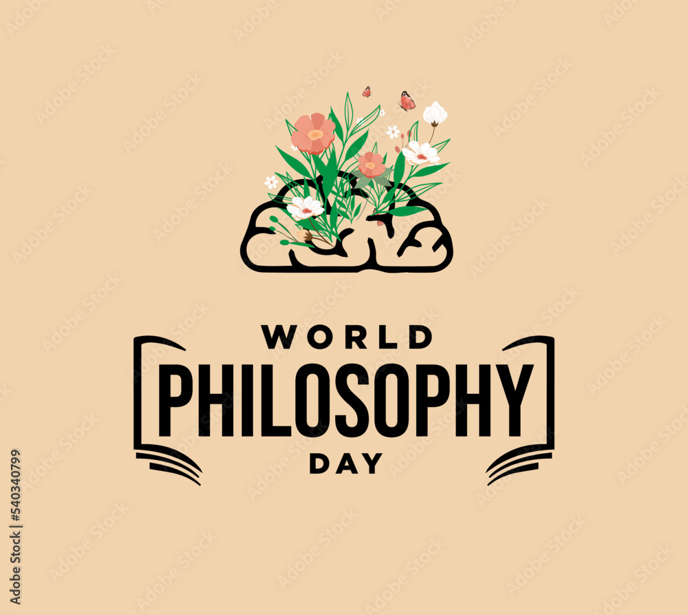 World philosophy day theme template. Vector illustration. Suitable for ...