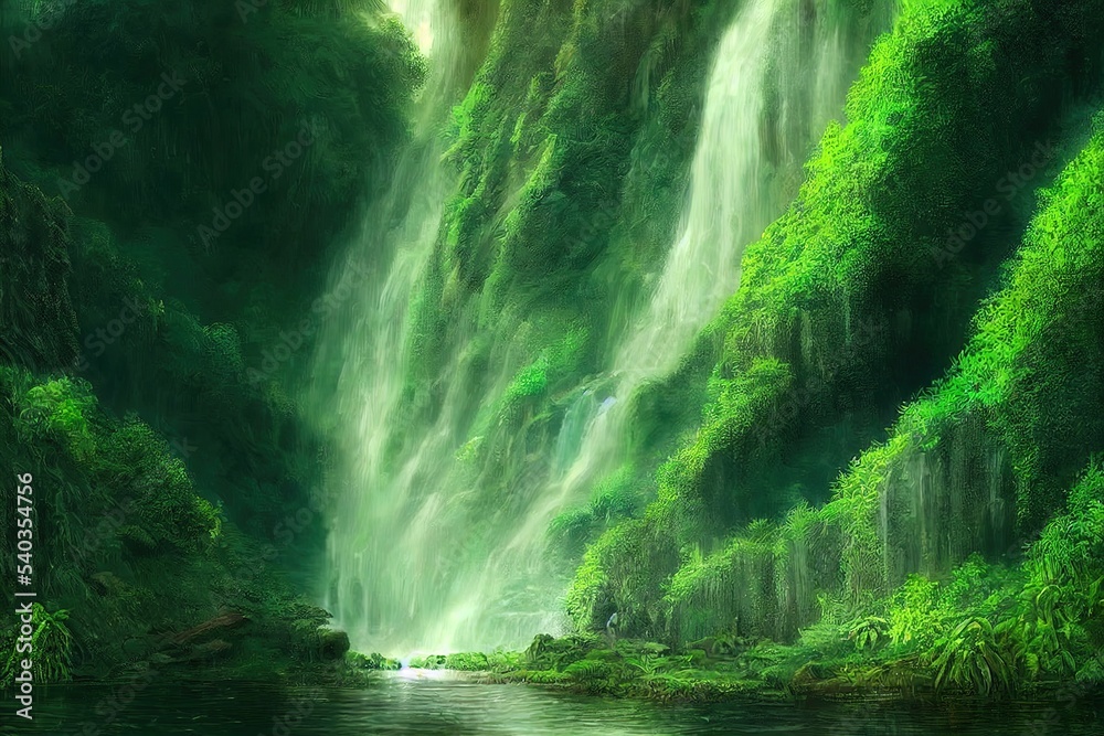 Beautiful waterfall in the Congo. Democratic Republic of Congo, Africa ...