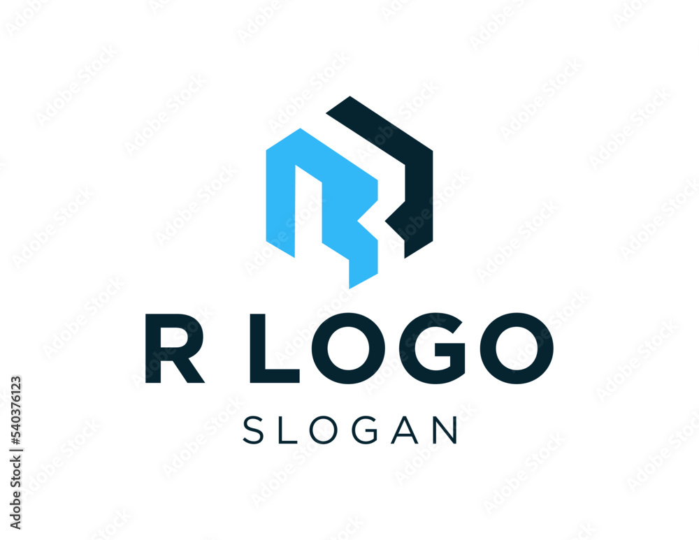 Logo design about R letter on white background. created using the ...