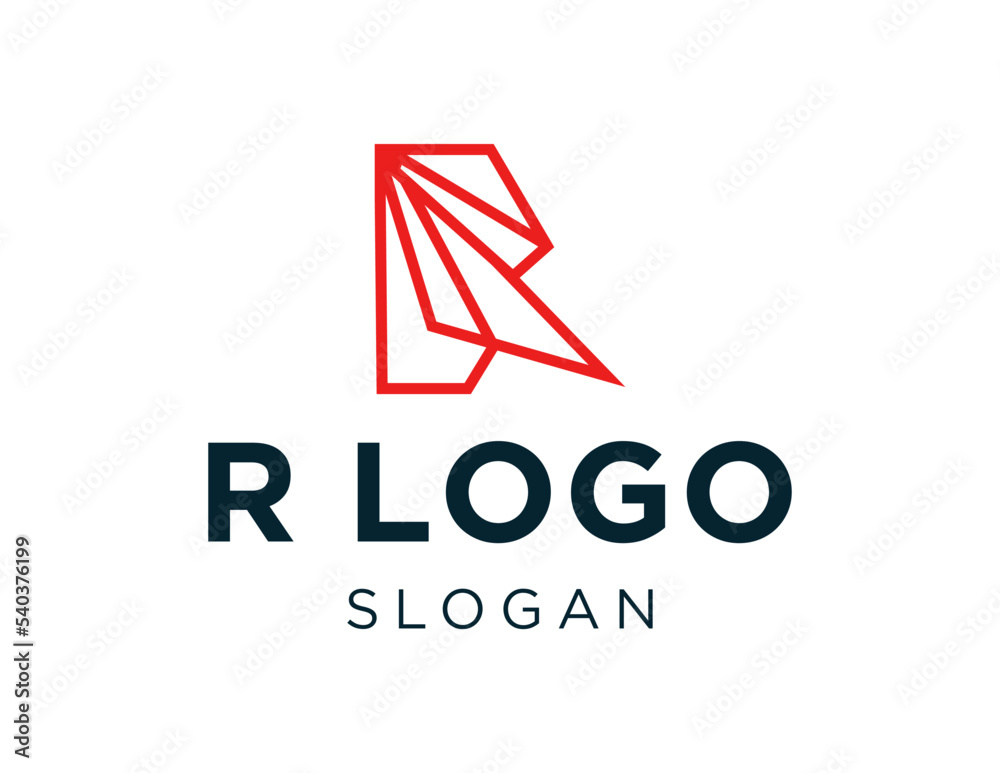 Logo design about R letter on white background. created using the ...