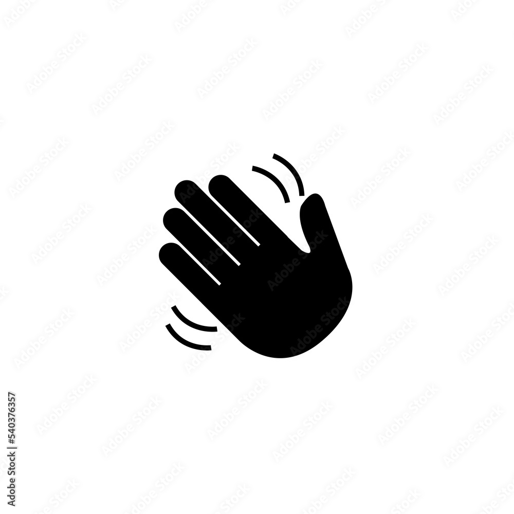 Waving hand gesture emoji vector isolated icon illustration. Waving ...