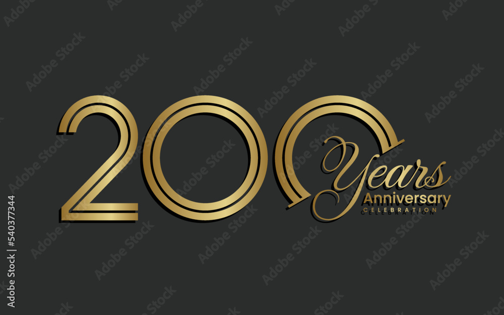 200th Anniversary logotype. Anniversary Celebration template design ...