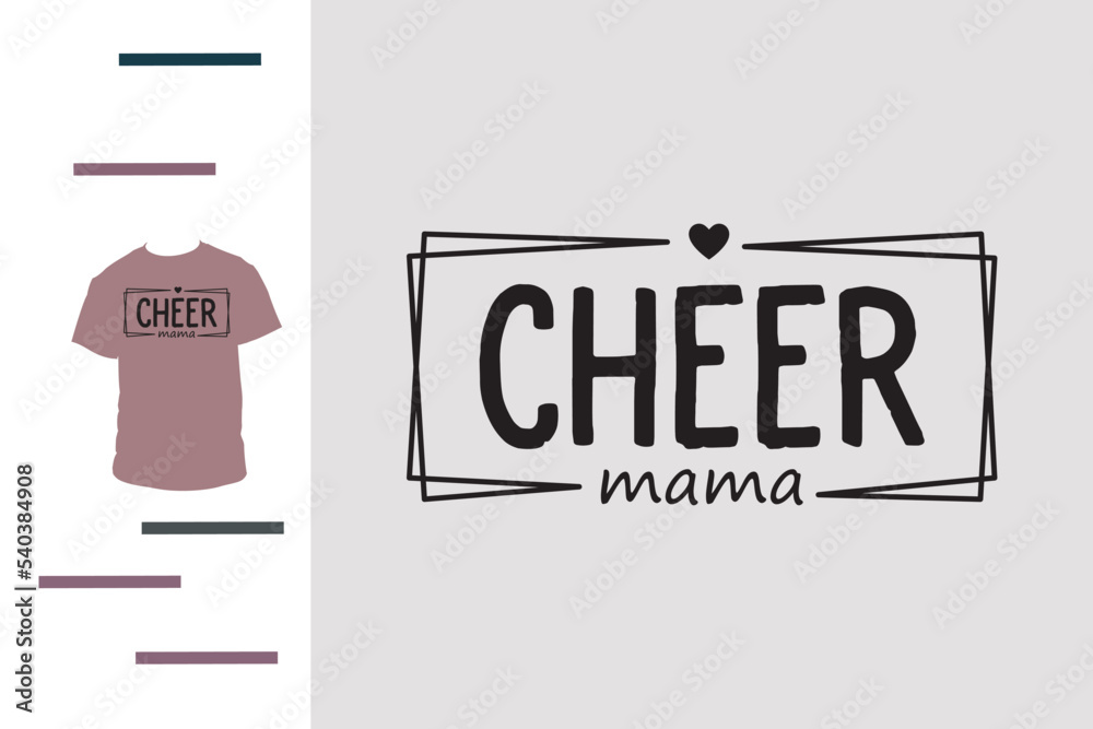 Cheer mom t shirt design Stock Vector | Adobe Stock
