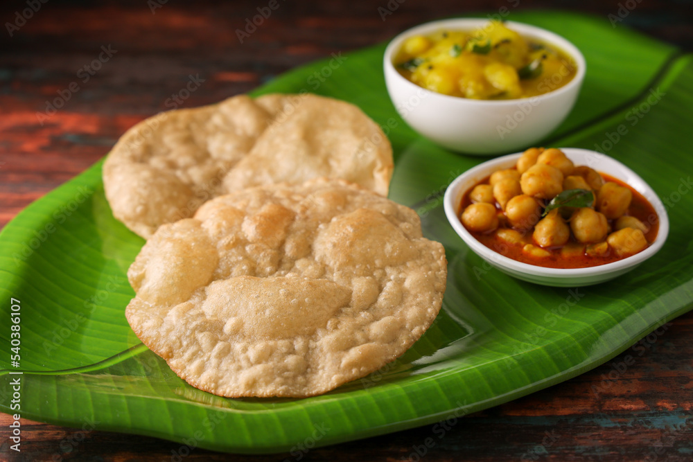 Puri Bhaji North Indian Poori with aalu bhaji , aalu sabji potato spicy ...