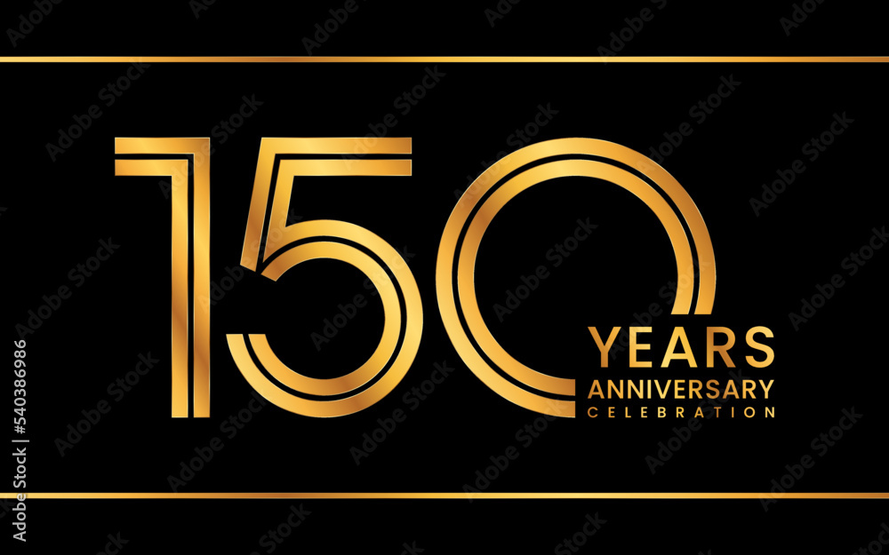 150th Anniversary logotype. Anniversary Celebration template design ...