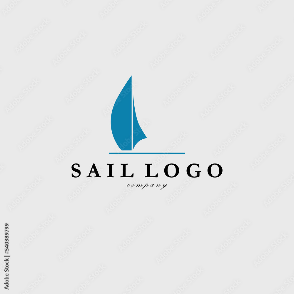 sail logo vector design for use identity label business Stock Vector ...