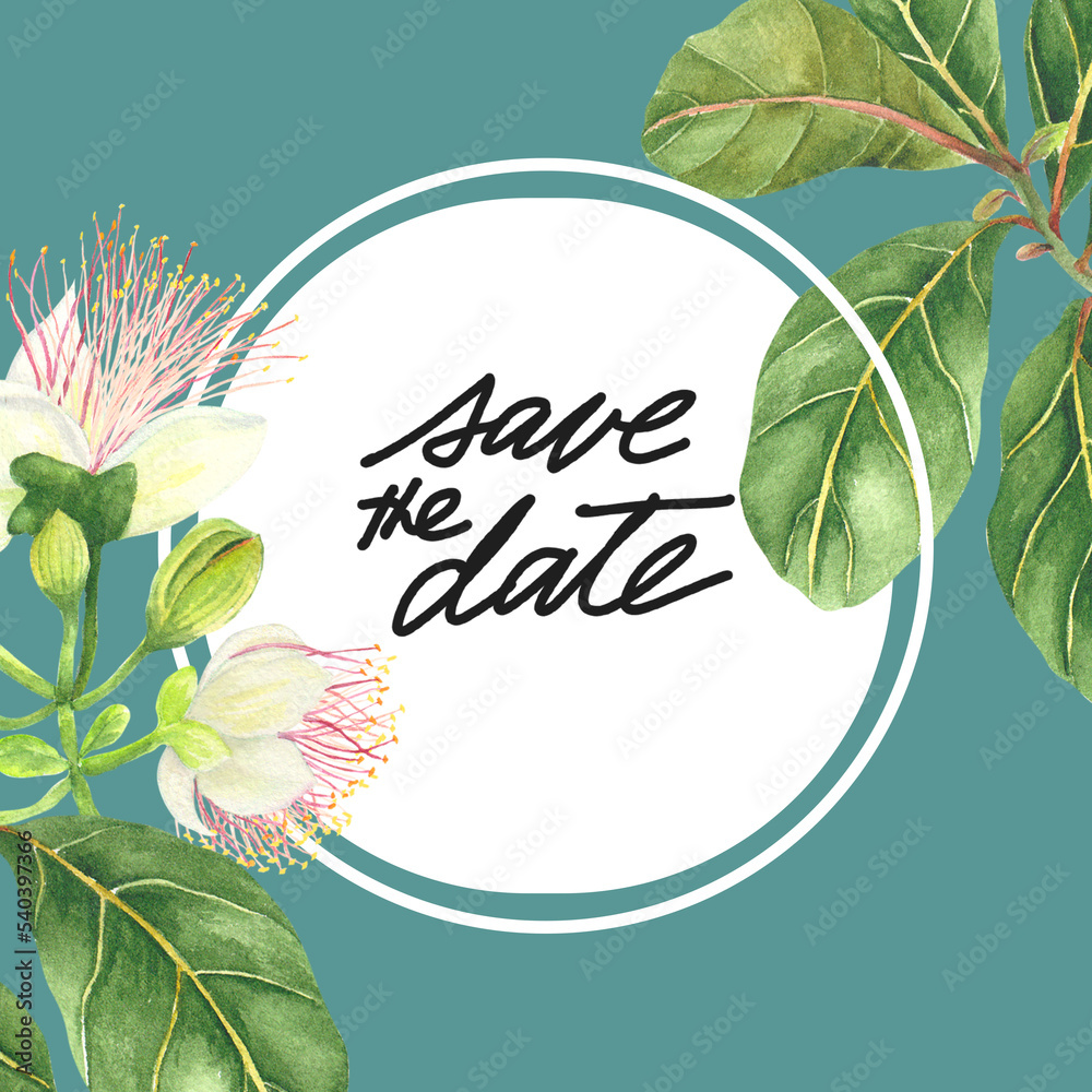 Philippine flora save the date invitation barringtonia astatica botong ...