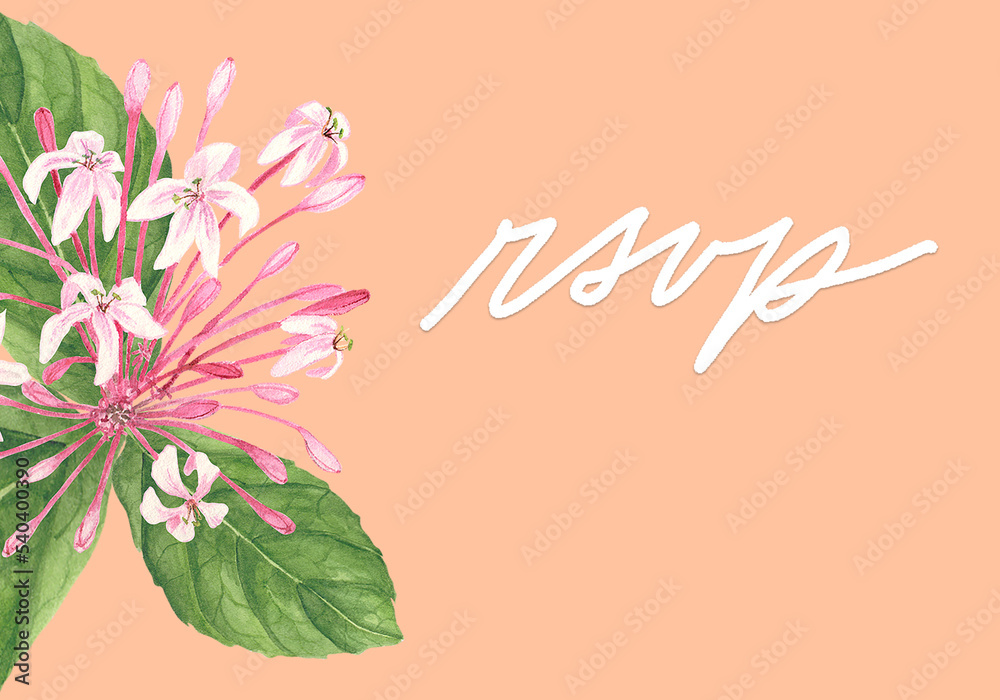 Philippine flora RSVP Card Template Clerodendrum quadriloculare bagawak ...