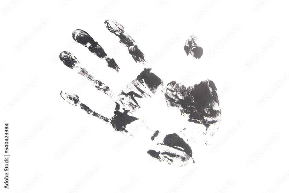 Handprint isolated on white background Stock Photo | Adobe Stock