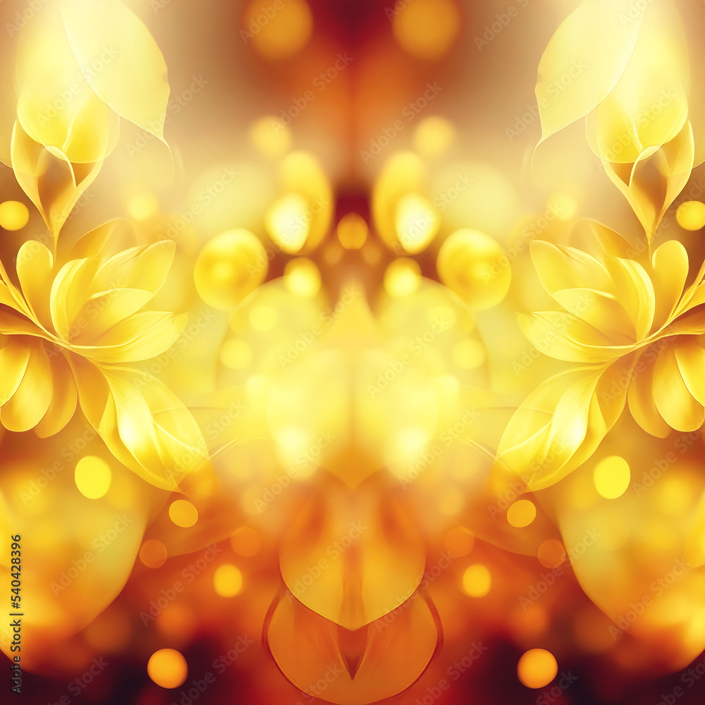 Beautiful golden flower background, Golden abstract background. Stock ...