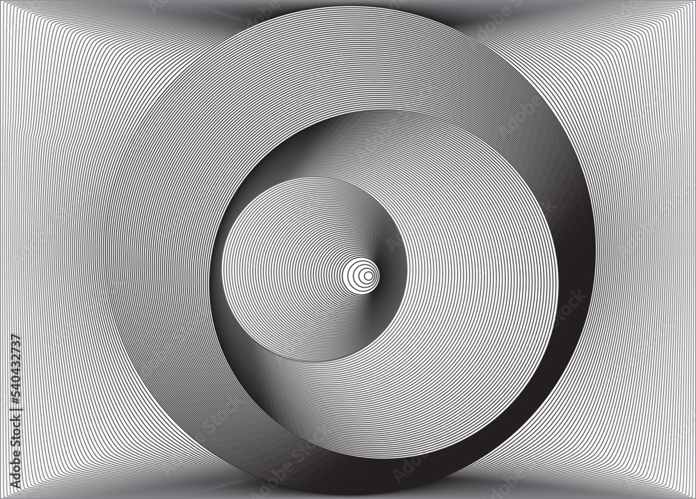 spirograph abstract 3d circular drawing like robotic eyes. 3d spiral ...