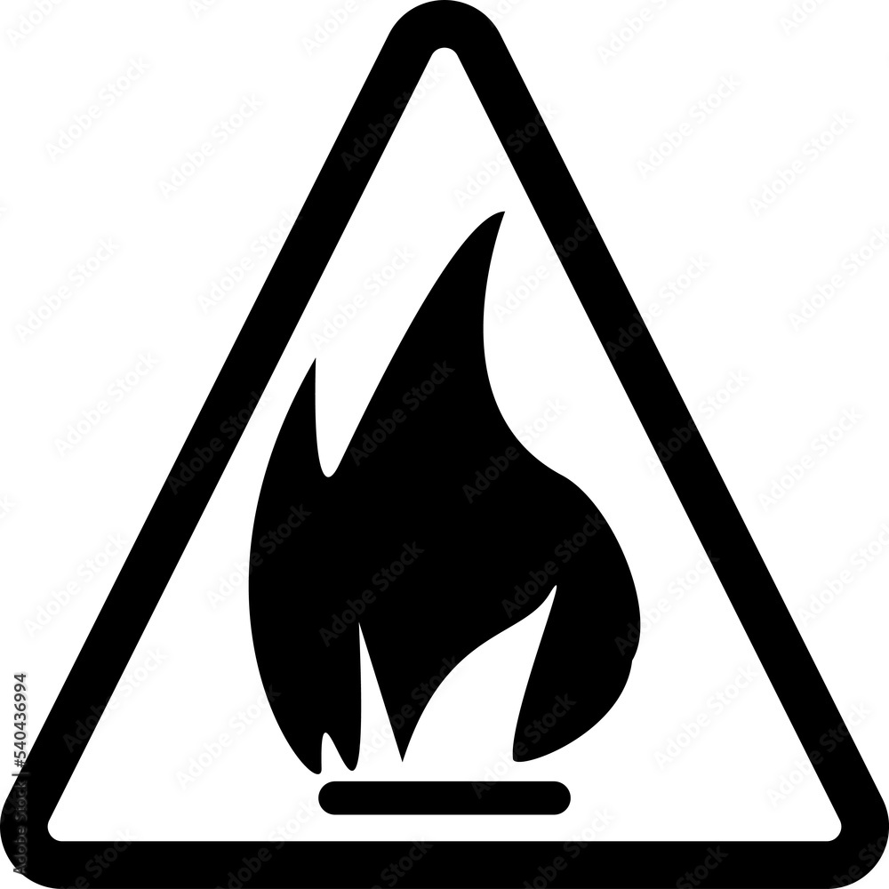 Flammable icon, pictogram, Packaging Symbol, transparent backgrounds ...