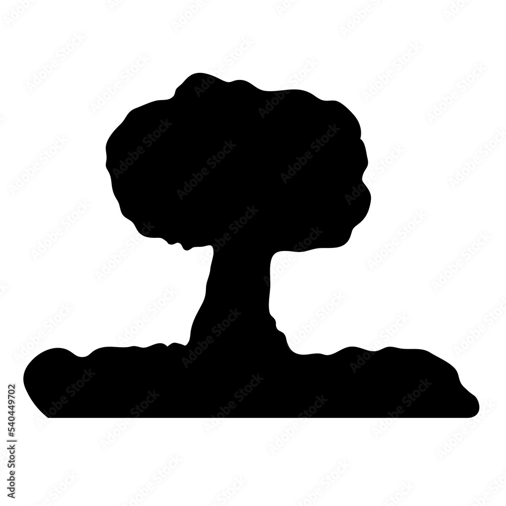 Nuclear explosion. Vector. Vector isolated icon of nuclear explosion ...