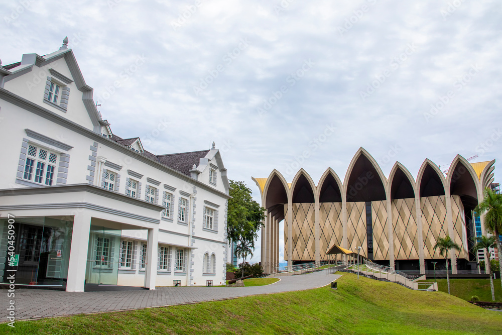 Kuching Malaysia 3rd Sep 2022: the exterior view of Sarawak State ...