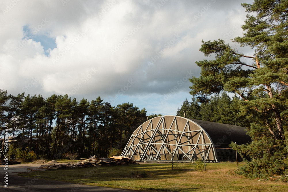 cold war bunker for military fighter jets. Stock Photo | Adobe Stock