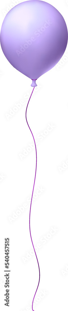 Balloon party isolated on transparent background. Realistic 3d ...