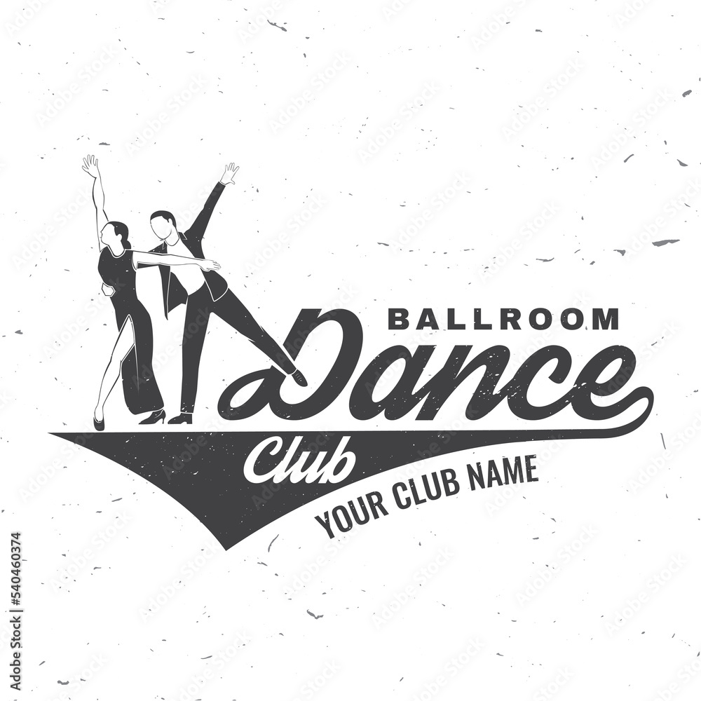 Ballroom dance sport club logo, badge design. Concept for shirt or logo ...