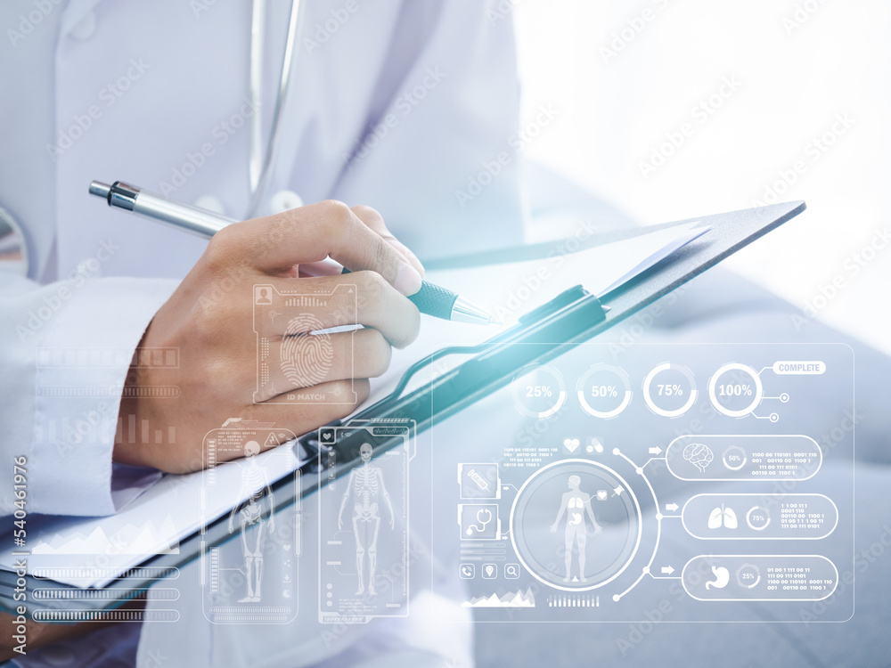 Fotografia do Stock: Health information, body and internal organs icons ...