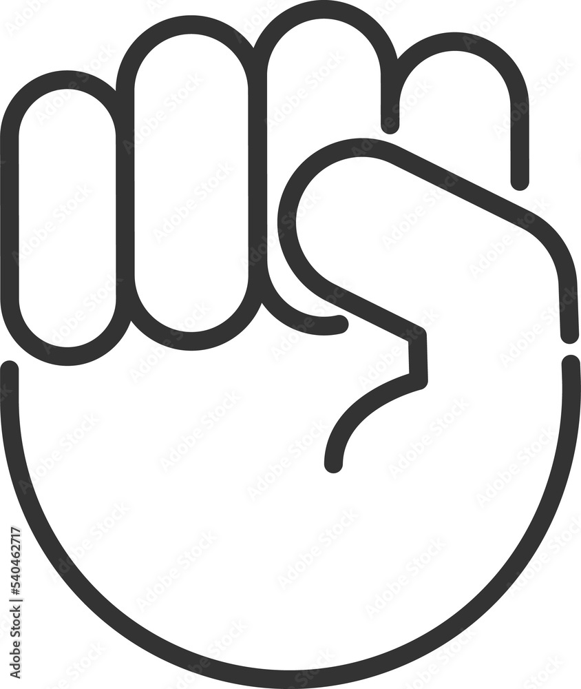 Hand gestures. finger and sign language. outline icon Stock ...