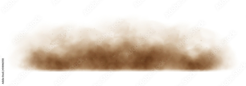 Sand cloud, sandstorm, dirty dust or brown smoke. Heavy thick smog ...