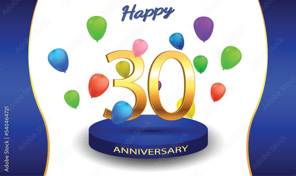 30 aniversary celebration background. 30th anniversary banner. 30 year ...