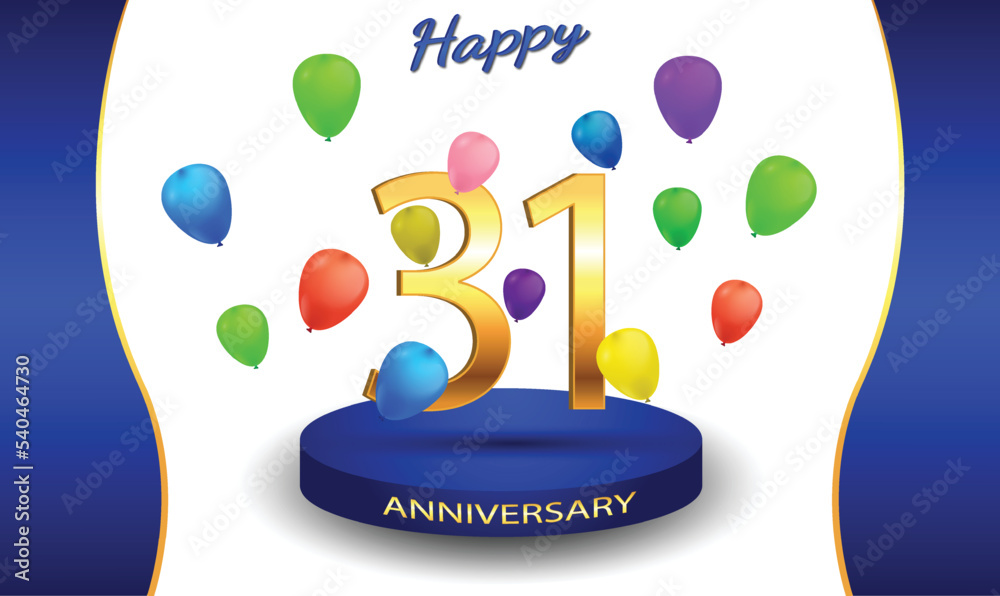 31 aniversary celebration background. 31st anniversary banner. 31 year ...