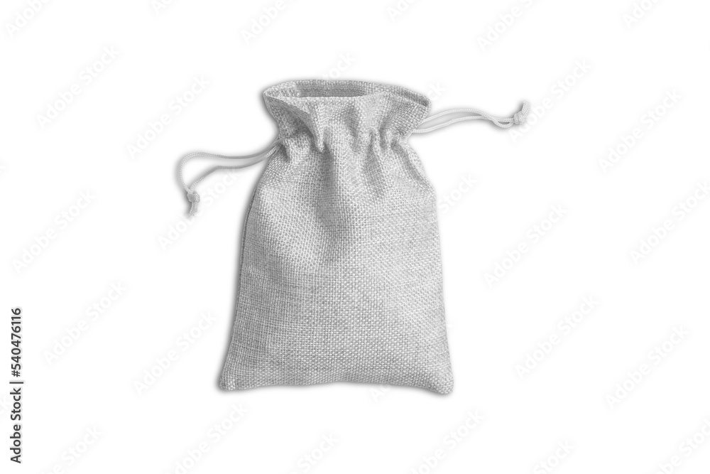 Cotton dust bag with drawstring Mock up isolated on white background ...