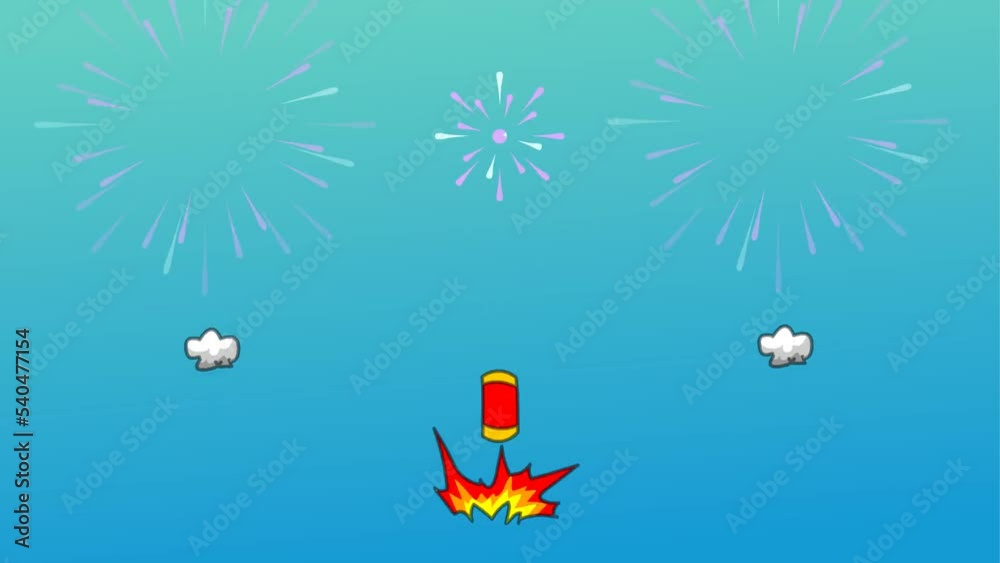 Firework burst effect, comic background and 2d animation Stock Video ...