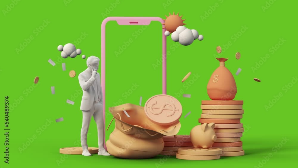 3d animation people with transactions on finances. Stock Video | Adobe ...