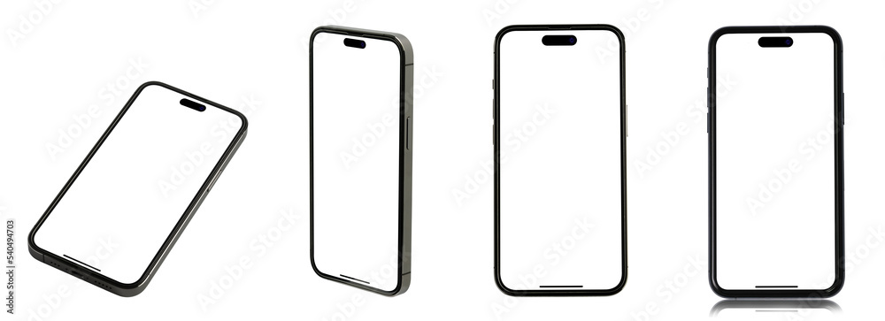 iPhone ultra Mockup set of ios 16 Template on Transparent Background ...