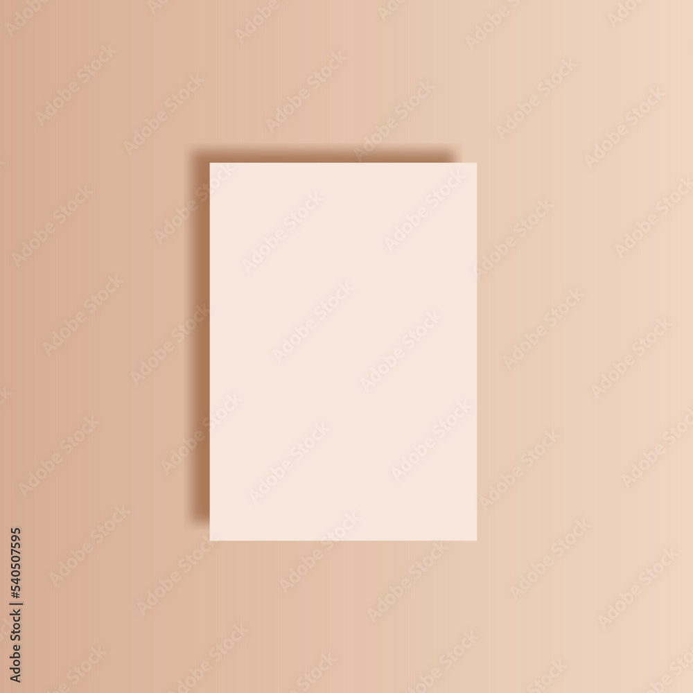 A4 Size Paper 3D Mockup for Design Presentation. 3D Illustration of A4 ...