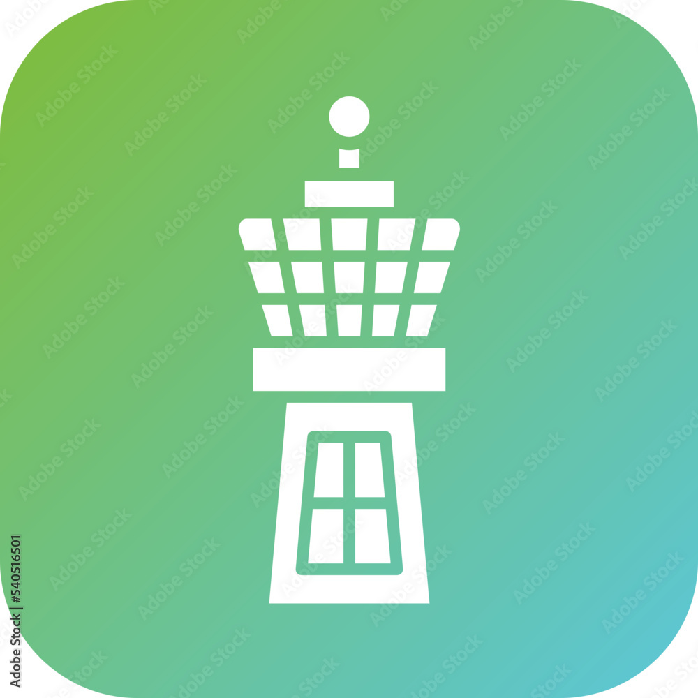 Control Tower Icon Style Stock Vector | Adobe Stock