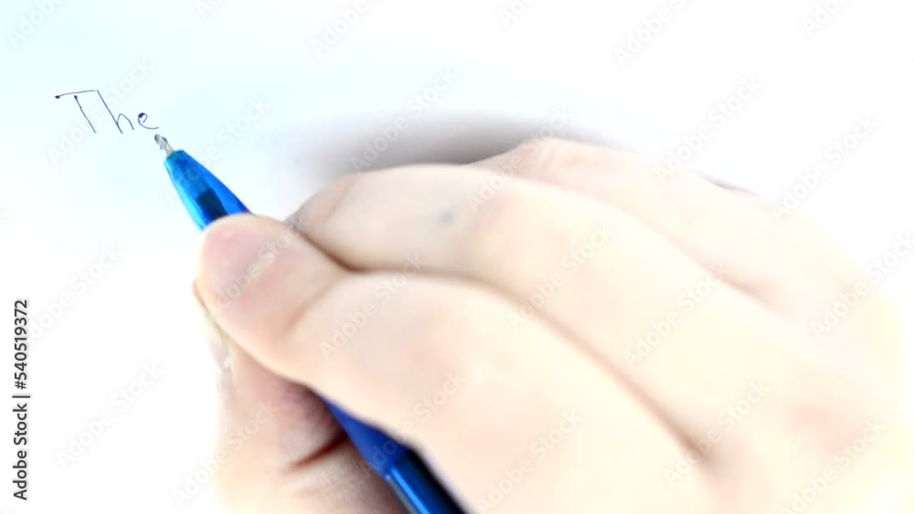 The text on paper, writing process. The text on paper, Stock-Video ...