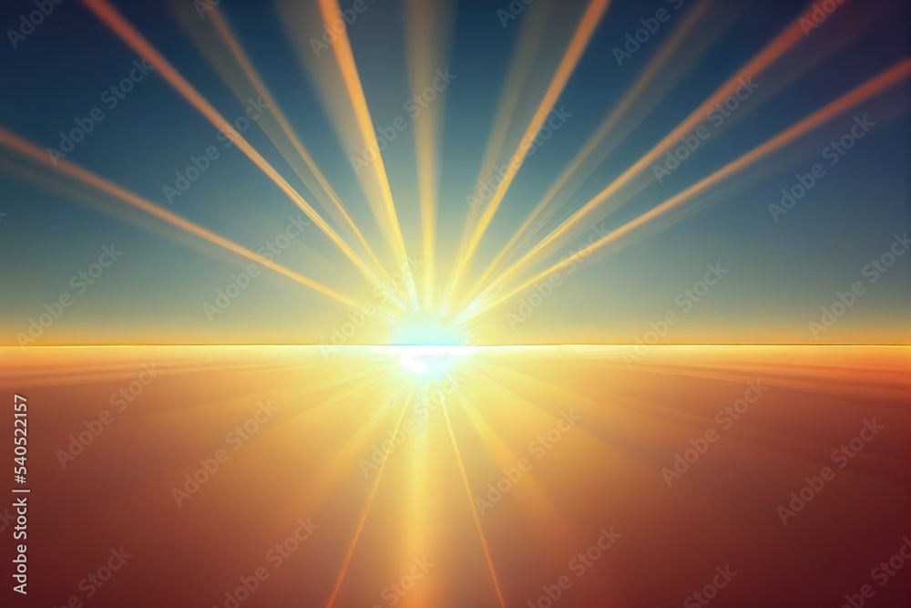 Natural light lens flare on gold background sun ray effect Stock ...