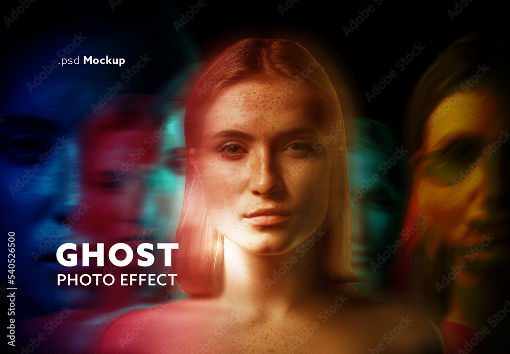 Ghost Photo Effect Stock Template | Adobe Stock